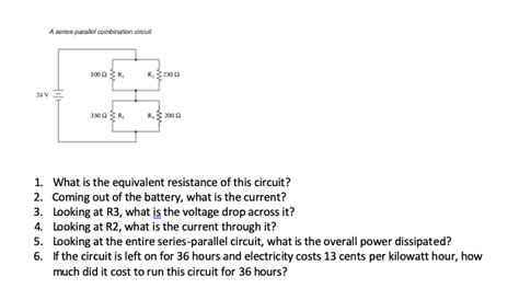 Solved A Series Parallel Combination Circuit 100 Qr R 2500