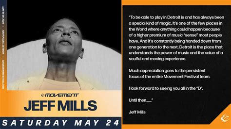 Jeff Mills Reemplazo De Carl Cox En Movement Festival 2025 Extasis