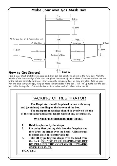 Gas Mask Box Template Download Printable Pdf Templateroller