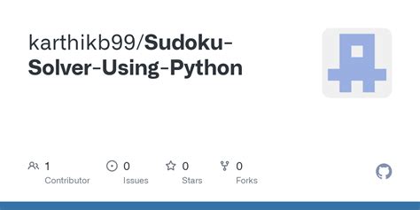 Github Karthikb99sudoku Solver Using Python