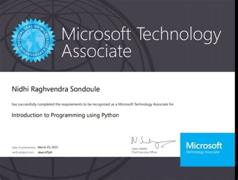 Nidhi Sondoule On Linkedin Microsoft Pythonprogramming