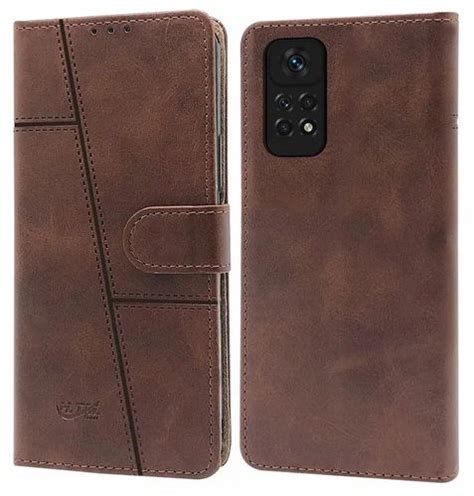 Redmi Note Brown Leather Mobile Flip Cover At Piece Mumbai Id
