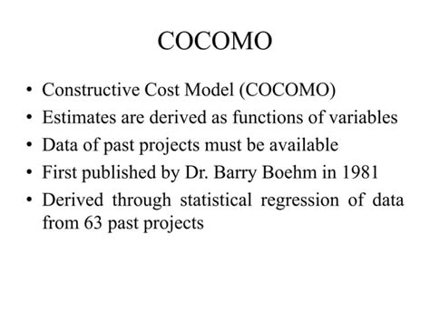 Algorithmic Software Cost Modeling Pptx Web Development Internet