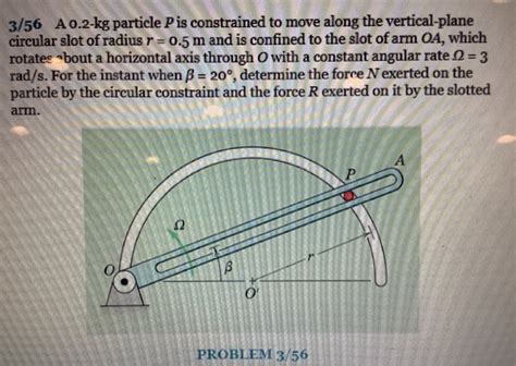 Solved 356 A 02 Kg Particle Pis Constrained To Move Along