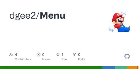 GitHub Dgee Menu