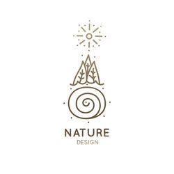 Tree Logo Minimal Vector Images Over