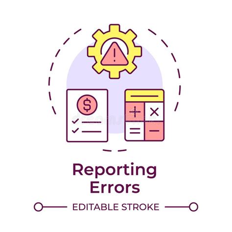 Reporting Errors Multi Color Concept Icon Stock Illustration