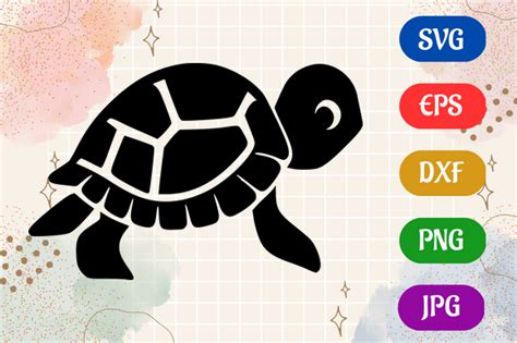 Turtle Silhouette Vector Svg Eps Dxf Graphic By Creative Oasis