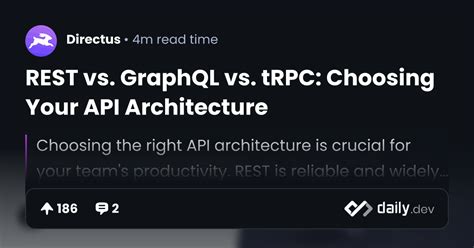 Rest Vs Graphql Vs Trpc Choosing Your Api Architecture Dailydev