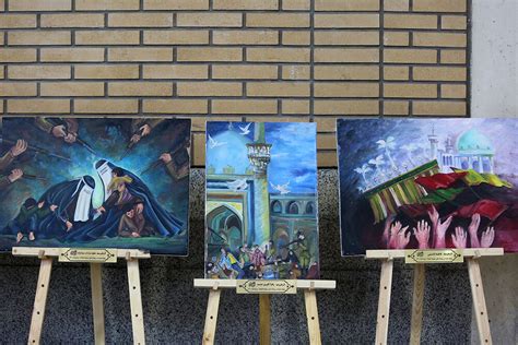 نمایشگاه نقاشی قیام خونین گوهرشاد در حرم مطهر بانوی کرامت برپا شد