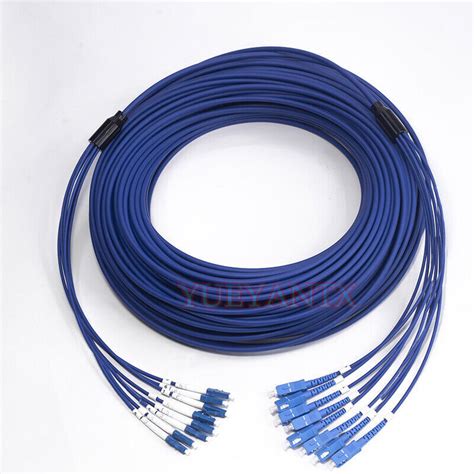 Used Indoor Armored Lc Sc 8 Strand Sm 9 125 Fiber Cable Fiber Optic Patch Cord 100m Ubb Threads