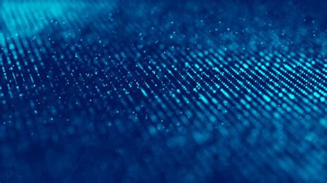 Premium Photo Wave Of Particles Futuristic Blue Dots Background With A Dynamic Wave Big Data
