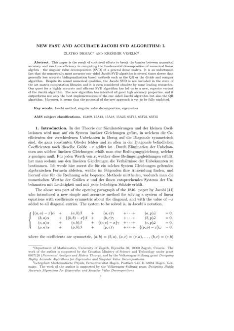 Pdf New Fast And Accurate Jacobi Svd Algorithm Ii