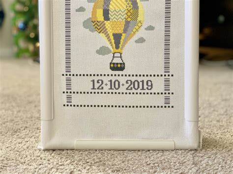 WIP I Stitched The Entire Date Without Realizing I Didnt Center It Correctly Oh Well