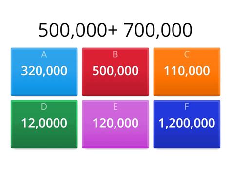 Adding Large Numbers Quiz