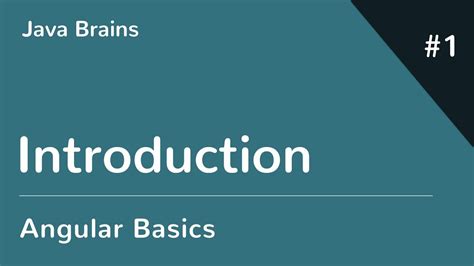 Angular 6 Basics 1 Introduction Youtube