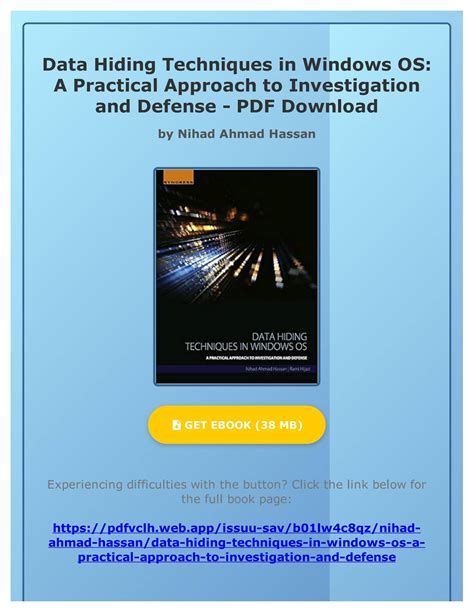 Pdf Free Data Hiding Techniques In Windows Os A Practical Approach To Investigation And