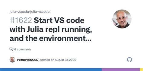 start vs code with julia repl running and the environment initialized · issue 1622 · julia