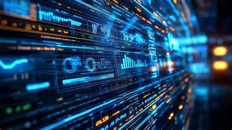 Digital Data Flow Premium Ai Generated Image