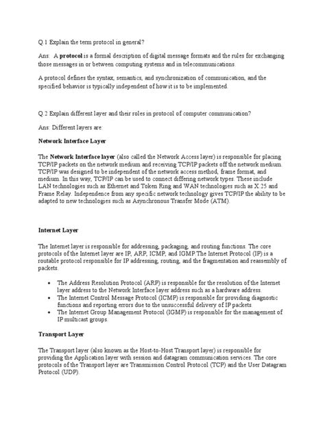 Network Interface Layer Pdf Osi Model Communications Protocols