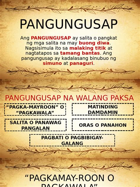 Pangungusap Na Walang Paksa Pdf