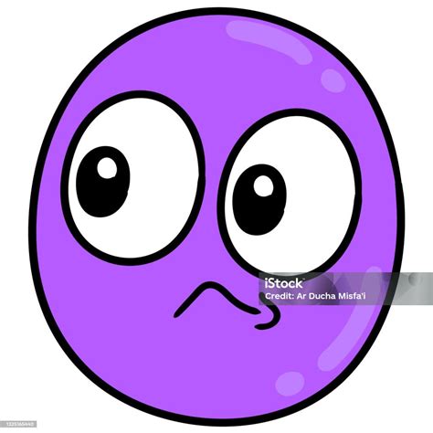 슬픈 찡그린 얼굴 벡터 일러스트 판지 이모티콘보라색 머리 낙서 아이콘 그리기 귀여운에 대한 스톡 벡터 아트 및 기타 이미지 귀여운 그리기 낙서 드로잉 Istock