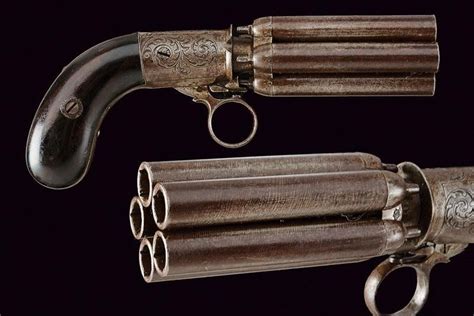 A Rare Pepperbox Percussion Revolver Rare And Fine Antique Arms Armour And Militaria