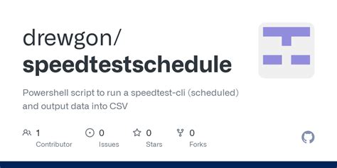 Github Drewgonspeedtestschedule Powershell Script To Run A Speedtest Cli Scheduled And