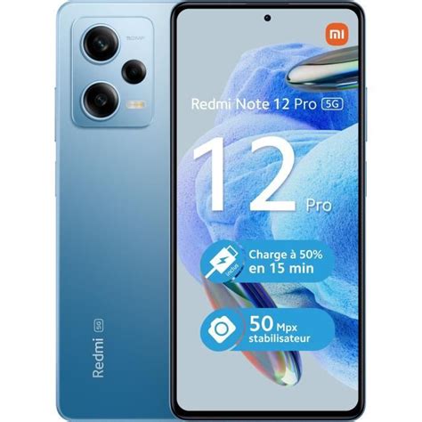 XIAOMI Redmi Note 12 Pro 128Go 5G Bleu Cdiscount Téléphonie
