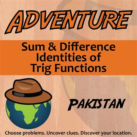 Sum Difference Identities Of Trig Functions Activity Pakistan Adventure