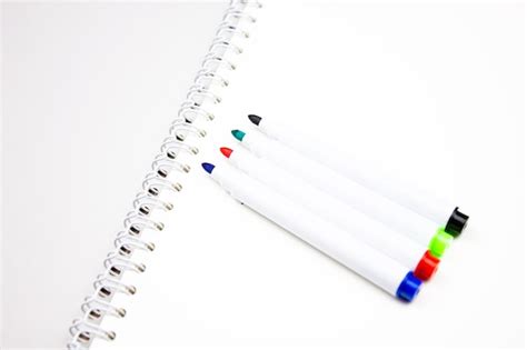 Premium Photo Colored Markers On A Notebook Markers For Writing On A Notebook Stationery