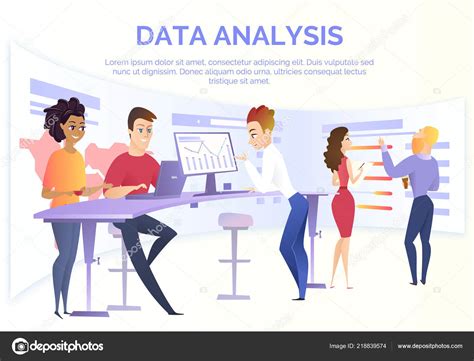 Data Analysis Team Cartoon Vector Concept Stock Vector By ©teravector