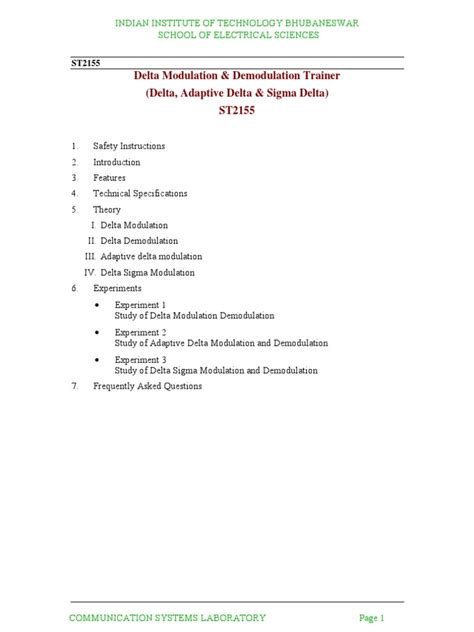 Delta Modulation And Demodulation Trainer Pdf Modulation Sampling Signal Processing