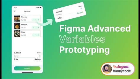 Figma Advanced Variable Prototyping Calculate Total And Subtotal Using Figma Advanced Variable