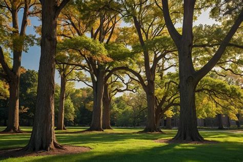 Premium Photo University Arboretum With Labeled Trees