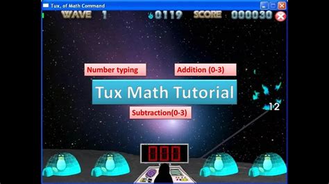 tux math for number typing add and sub from 0 to 3 no youtube