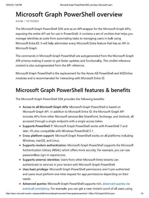 Microsoft Graph Powershell Overview Pdf