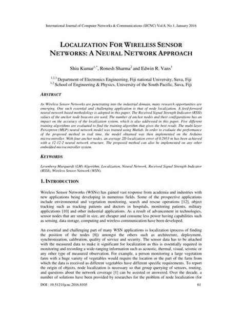 Localization For Wireless Sensor Pdf