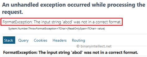 Use Iexceptionhandler To Handle Errors In Aspnet Core Binaryintellect Knowledge Base