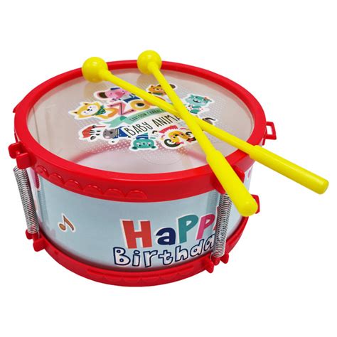 Дитячий музичний інструмент Барабан 168 15c Red Іграшковий барабан діаметр 18 см палички 2шт