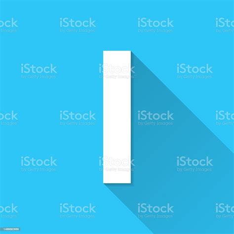 파란색 배경에 문자 I 아이콘 긴 그림자가 있는 평면 디자인 알파벳 I에 대한 스톡 벡터 아트 및 기타 이미지 알파벳 I 파란색 3차원 형태 Istock