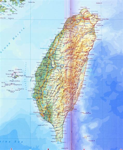 Taiwan Geographical Maps Of Taiwan