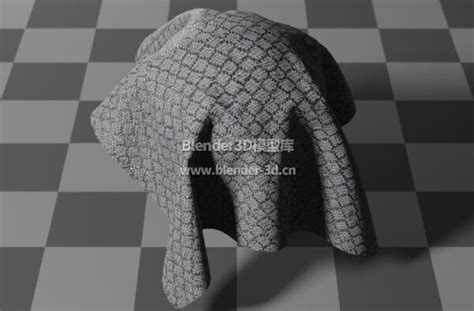 浅灰色面料布料编织物棉麻布贴图 Blender材质球纹理贴图模型下载 Blender3d模型库