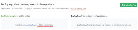 Git How To Add Existing Ssh Key To Projects Deploy Key In Gitlab