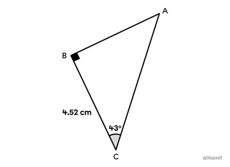 The Trigonometric Ratio Of Cosine Secondaire Alloprof