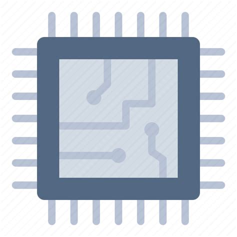 Chip Computer Technology Futuristic Artificial Intelligence Icon Download On Iconfinder