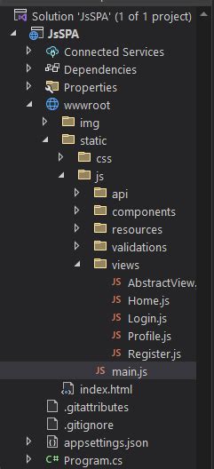 javascript asp net core 7 0 spa configuration does not load static