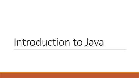 Introduction Of Object Oriented Programming Language Using Java Pptx
