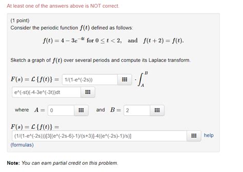 Solved At Least One Of The Answers Above Is Not Correct 1