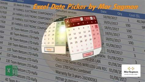 Date Picker Become An Excel Vba Business Applications Valued Expert